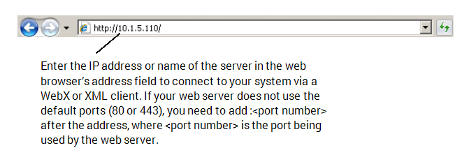 Client Administration Guide - Connect to the System via an Original WebX Client or XML Client ...
